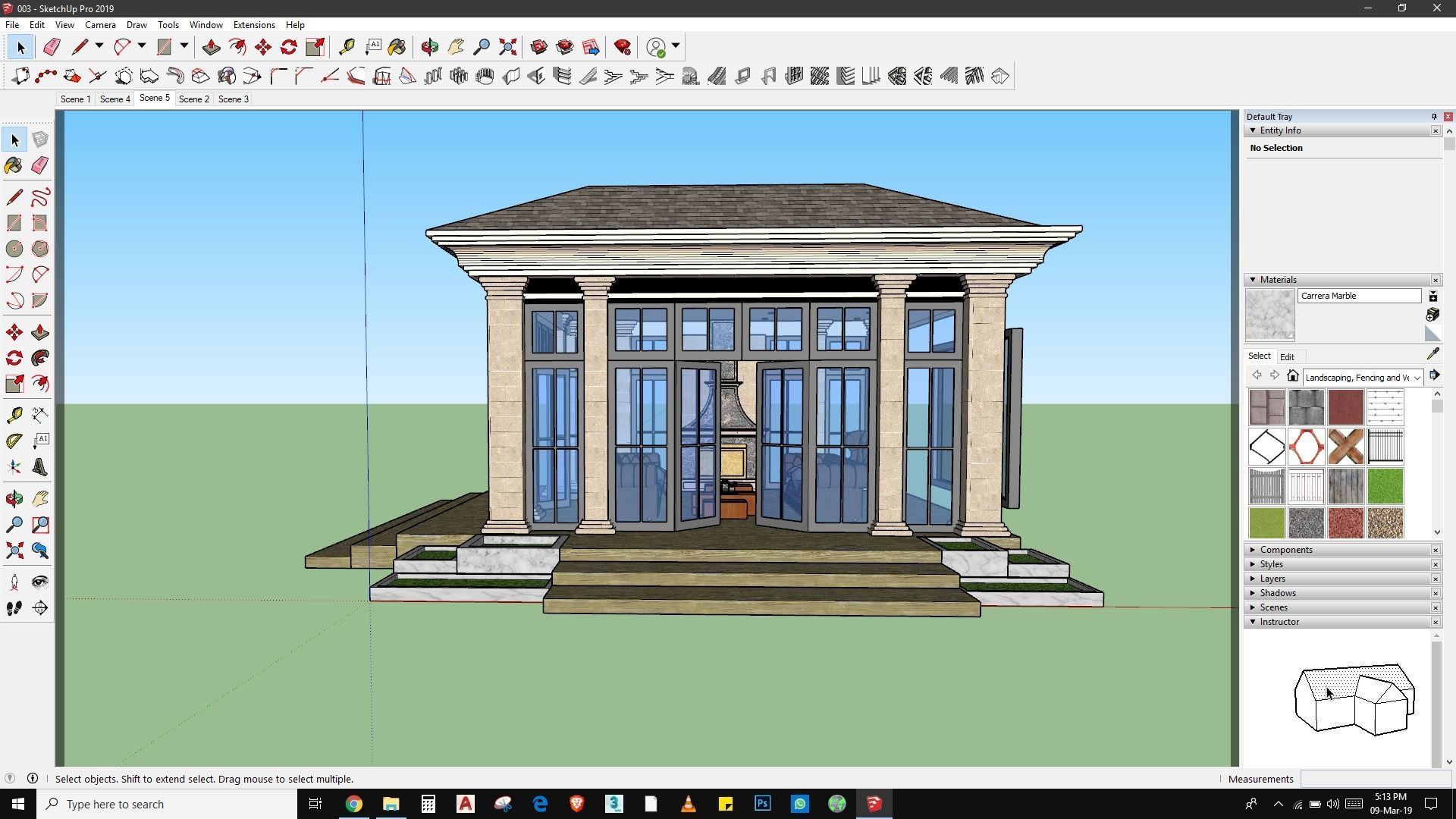 Conservatory structure sketchup model 3D model | CGTrader