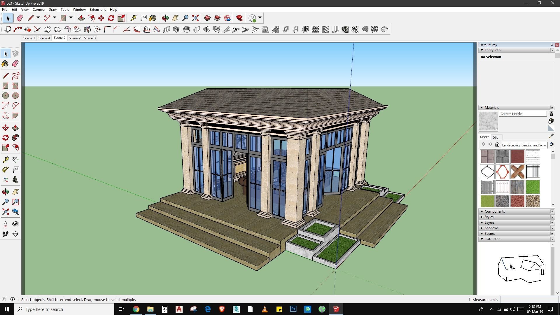 Conservatory structure sketchup model 3D model | CGTrader
