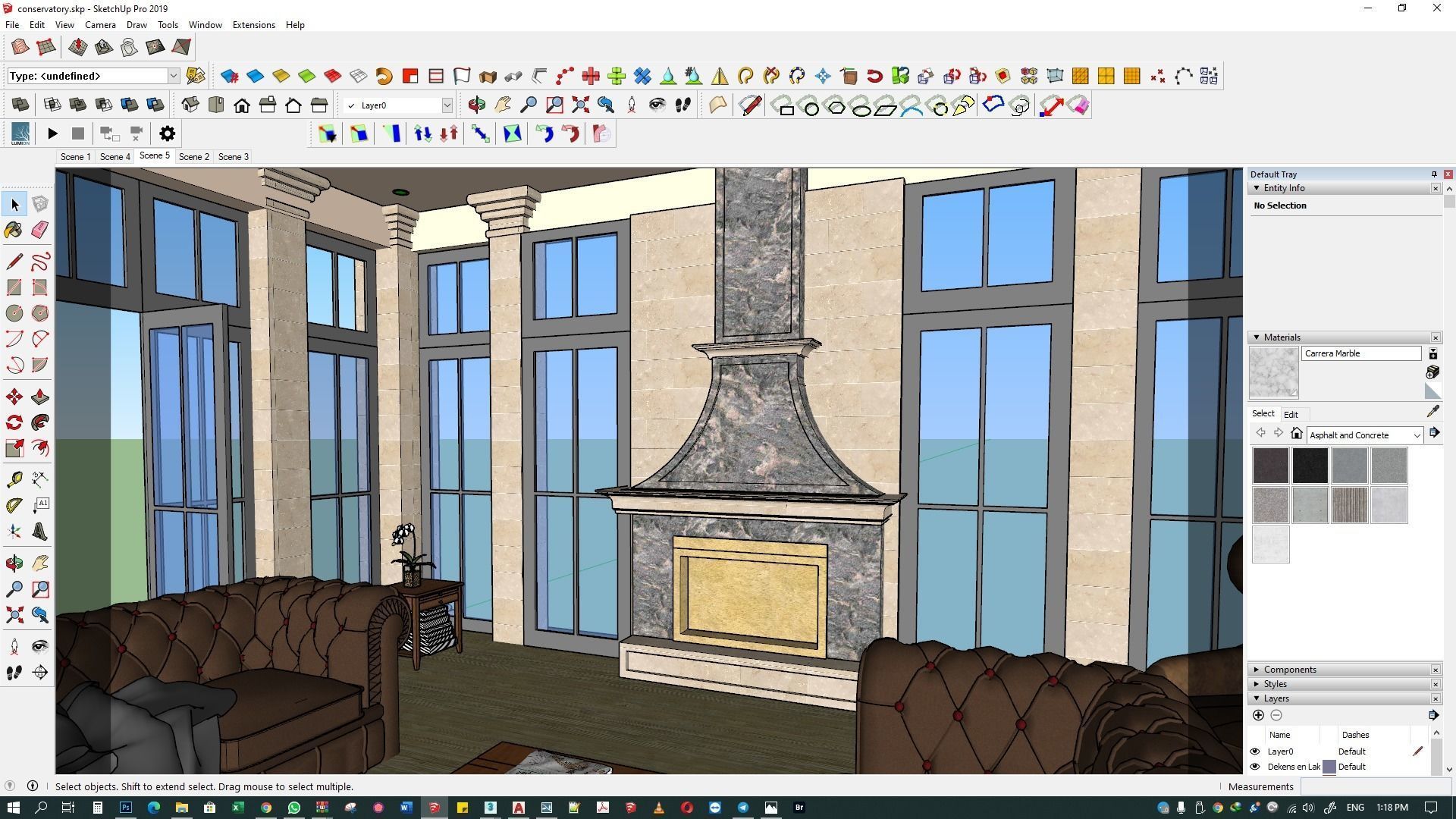 Conservatory structure sketchup model 3D model | CGTrader