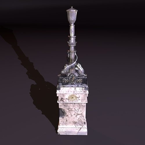 Dolphin Lamp Post free 3D model | CGTrader