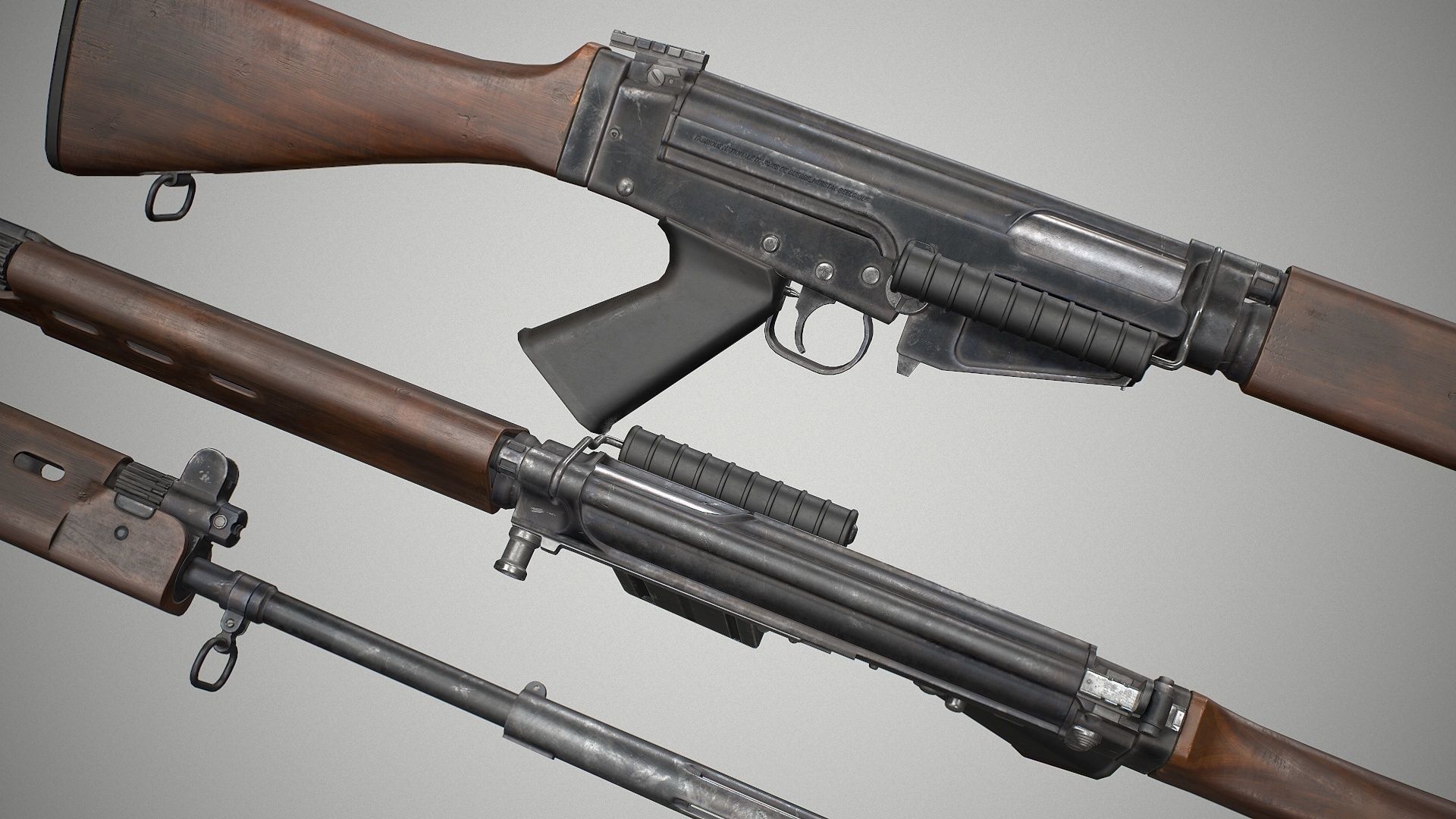 FN FAL Collection VR / AR / low-poly | CGTrader