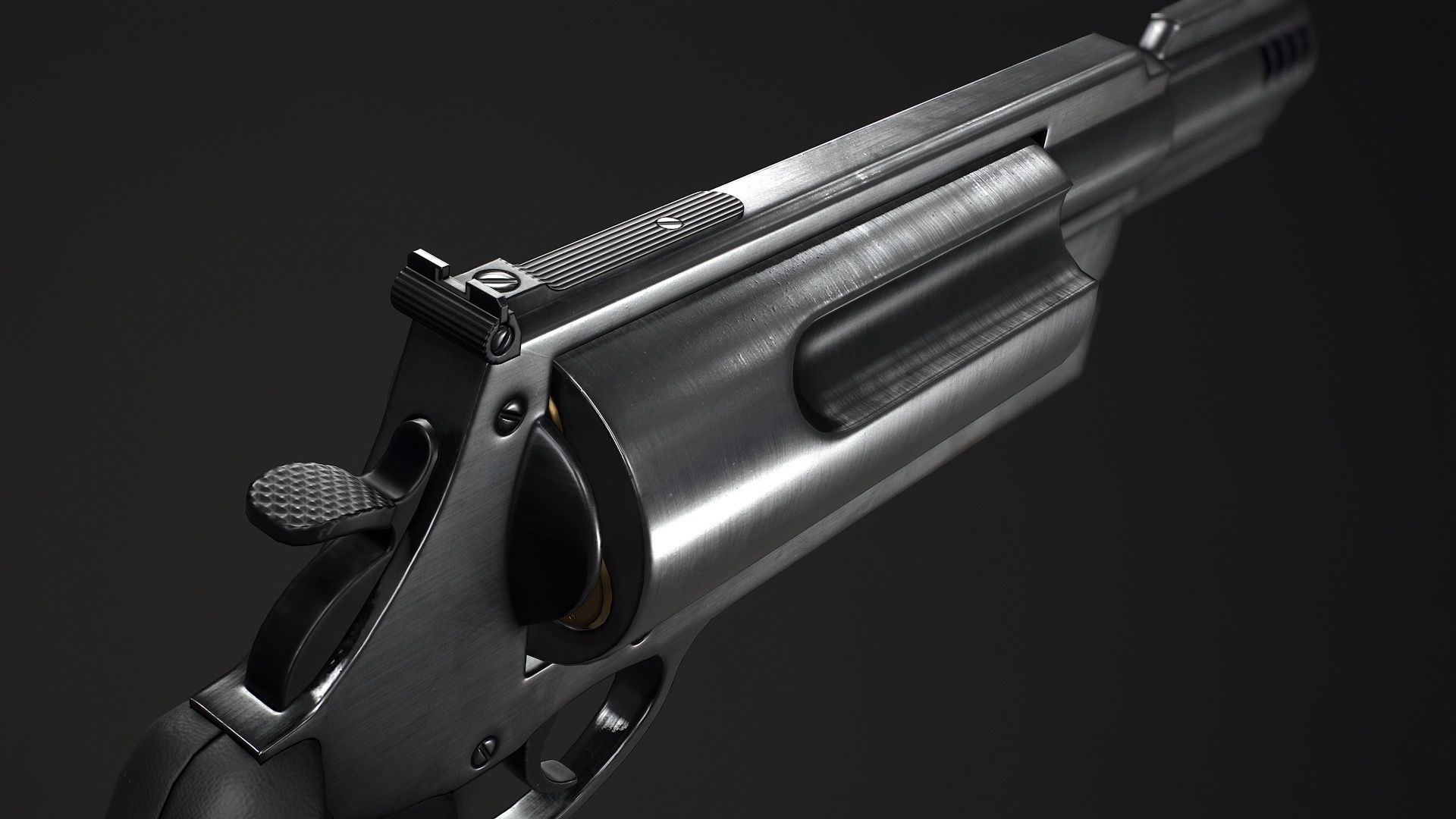 3D model PBR 50 Cal Revolver VR / AR / low-poly | CGTrader