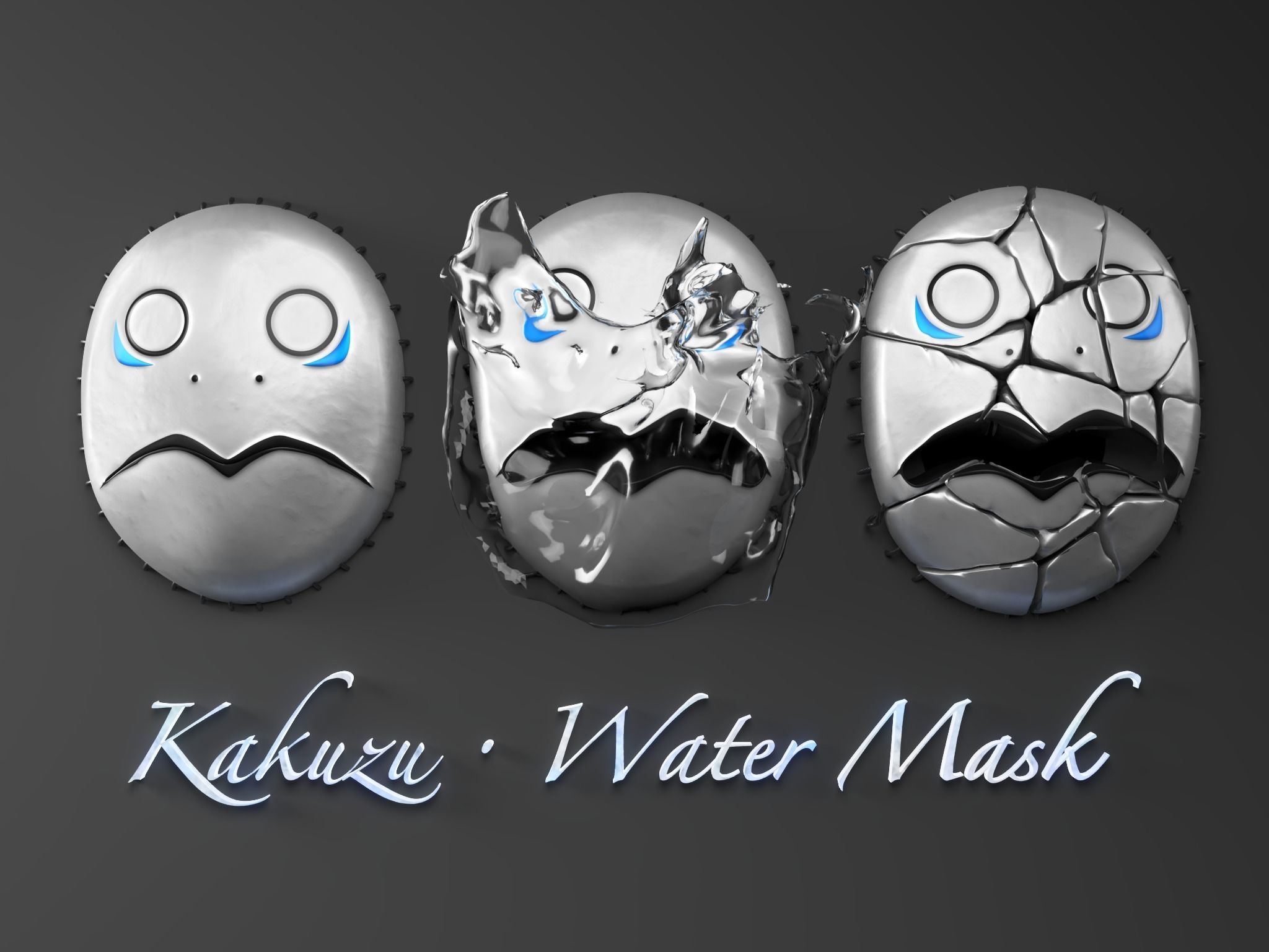Kakuzu Masks 3D model rigged | CGTrader