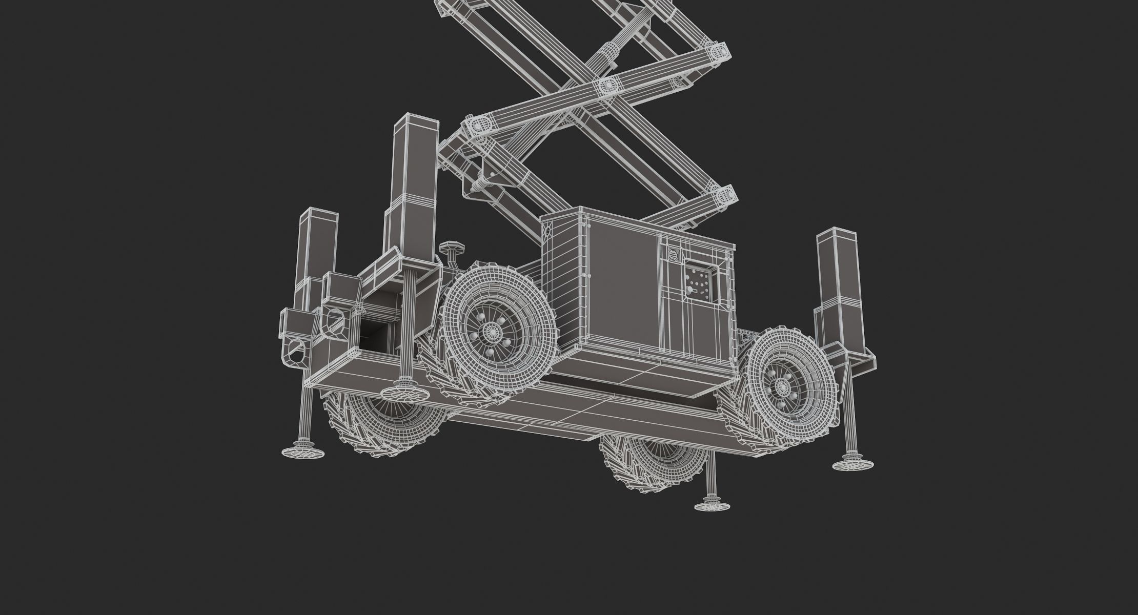 JLG Engine Powered Scissor Lift 3D model | CGTrader