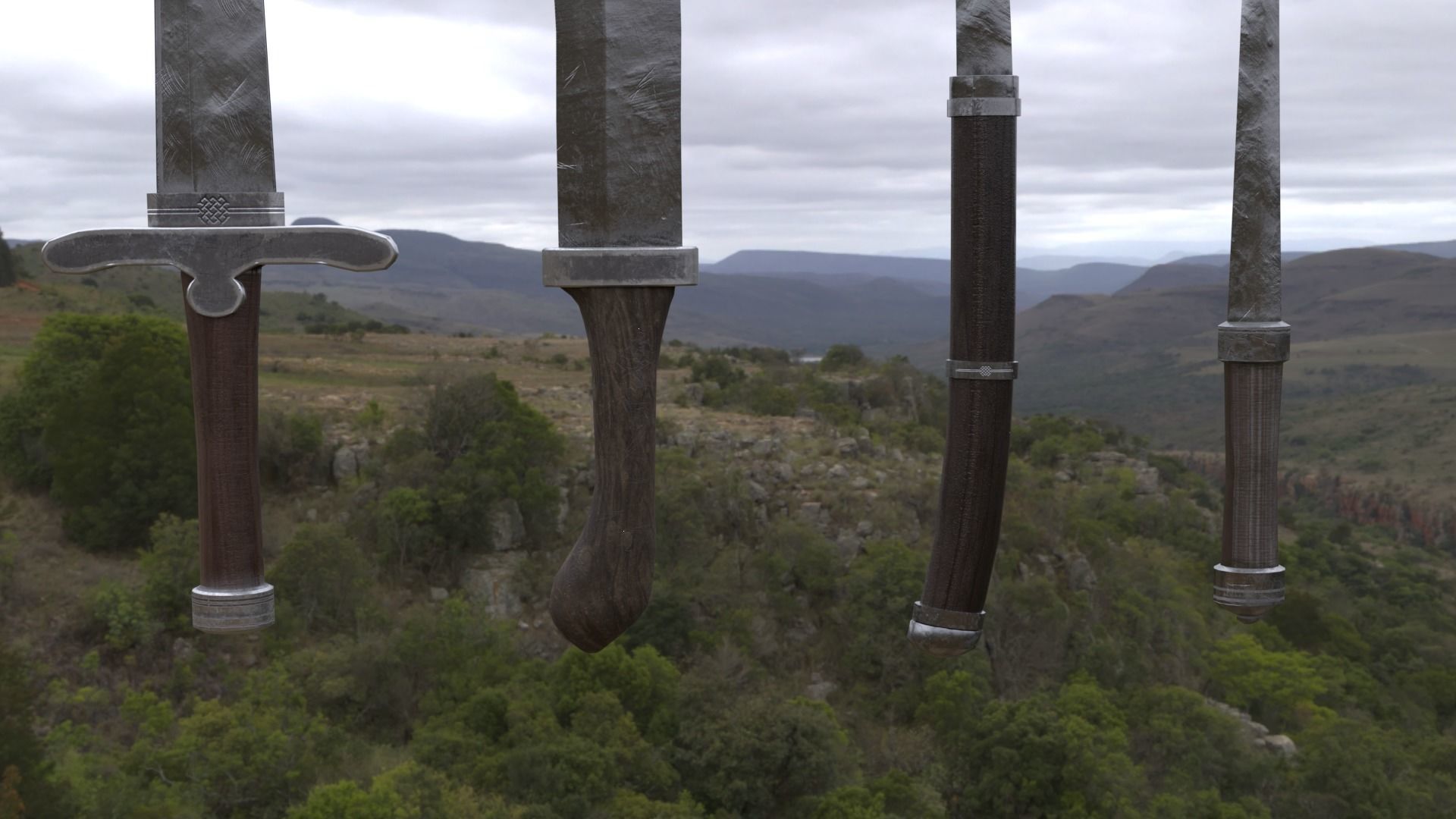 3D model Medieval slavic weapons game asset VR / AR / low-poly | CGTrader