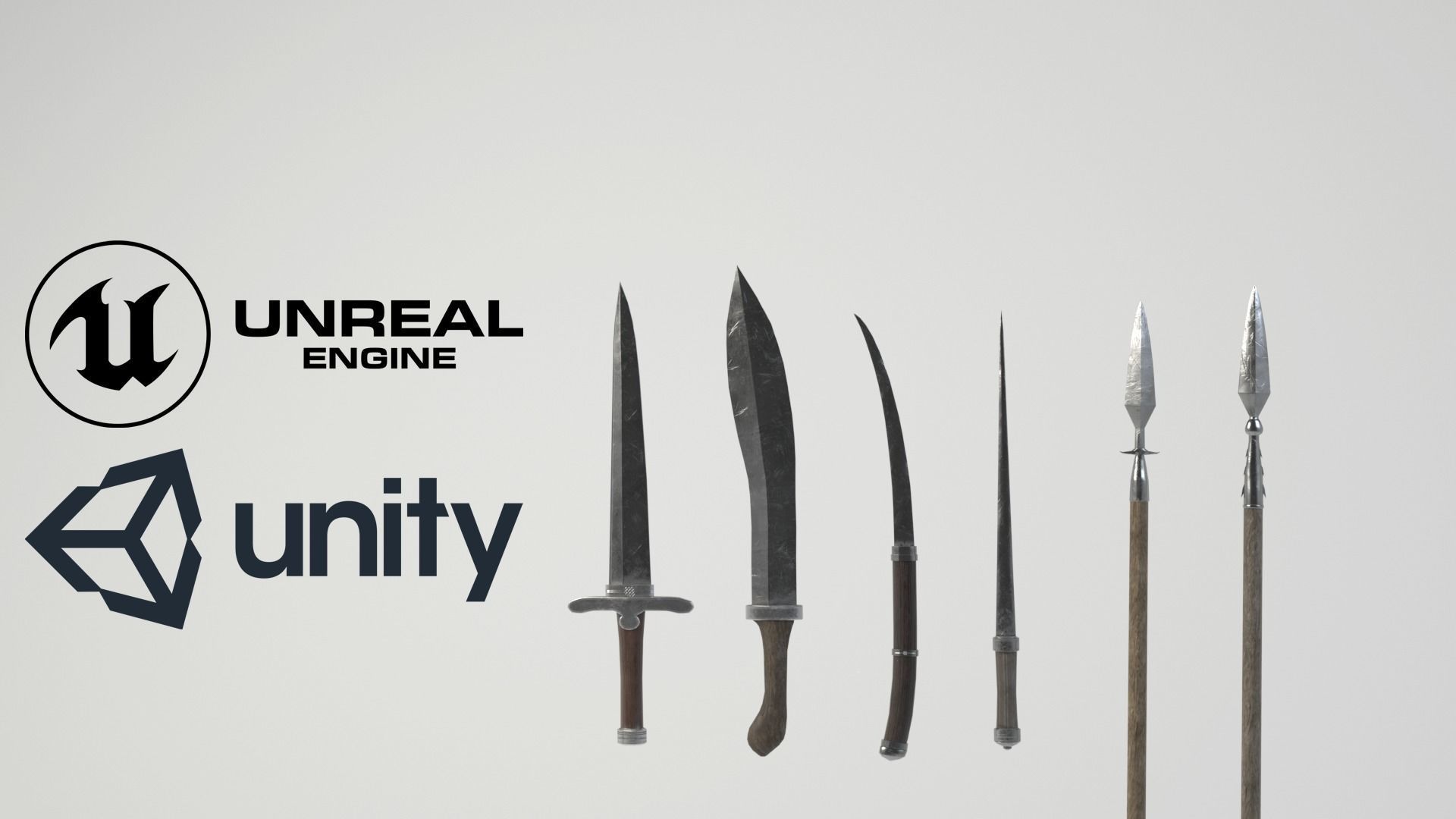 3D model Medieval slavic weapons game asset VR / AR / low-poly | CGTrader