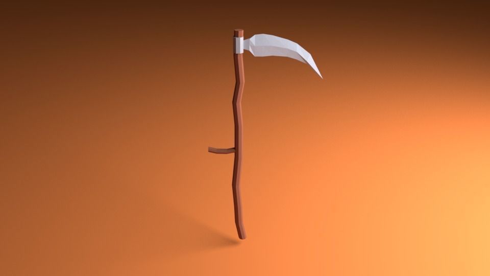 3D model Scythe wooden VR / AR / low-poly | CGTrader