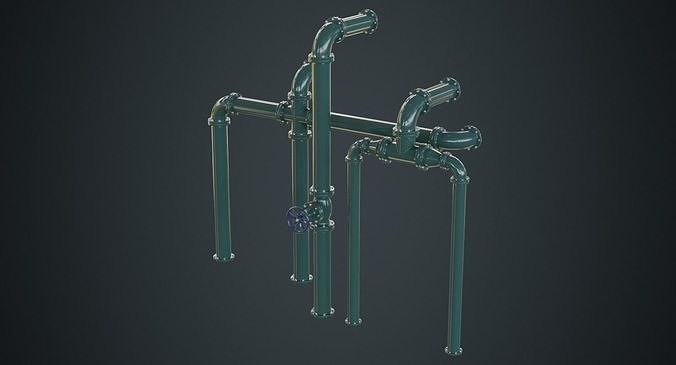 3D model Industrial Pipes 2A VR / AR / low-poly | CGTrader