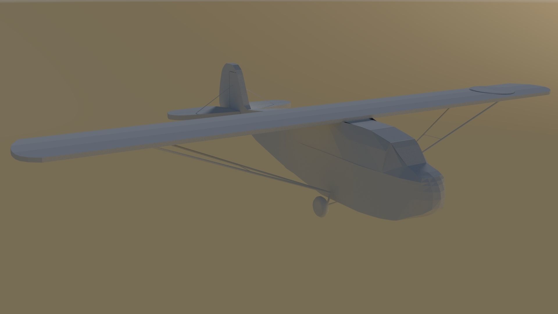 3D model Aeronca TG-5 Aircraft Bomber Low-Poly VR / AR / low-poly ...