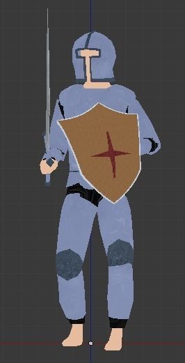 Blender 3D Knight Animations free VR / AR / low-poly 3D model animated ...