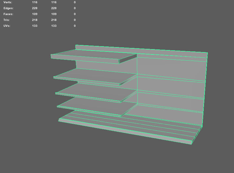 3D model Low Poly Store Shelves VR / AR / low-poly | CGTrader