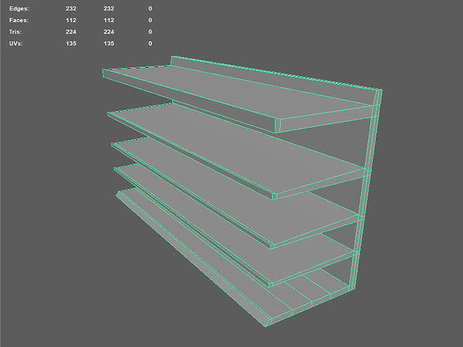 3D model Low Poly Store Shelves VR / AR / low-poly | CGTrader