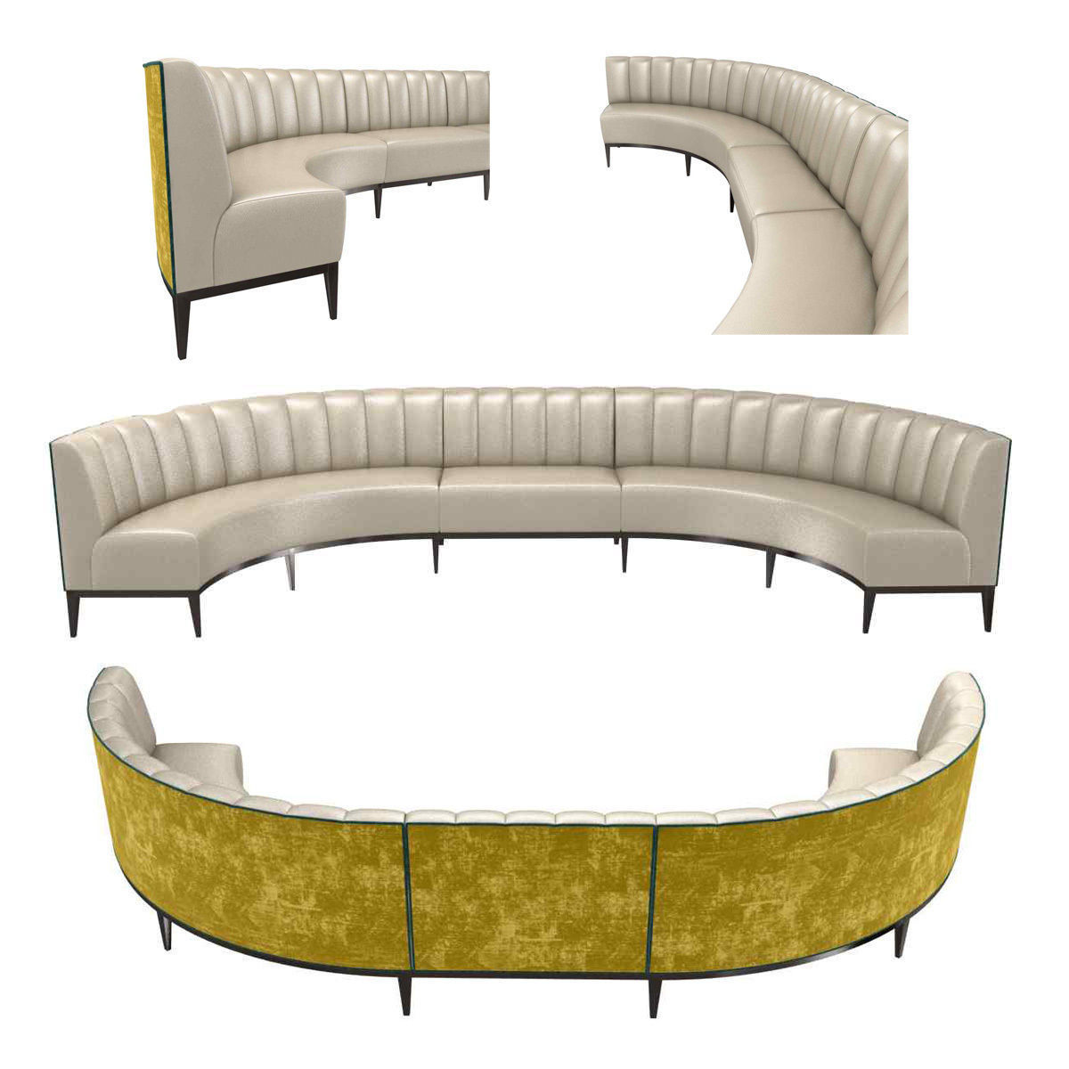 Sofa and chair company bespoke rounded sofa 3d model 3D model | CGTrader