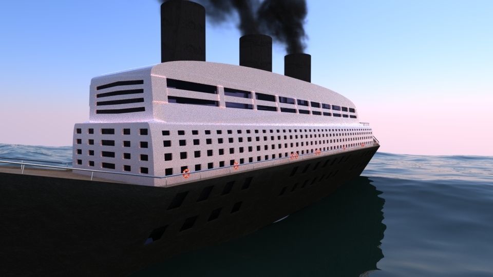 Ship in the ocean 3D model | CGTrader