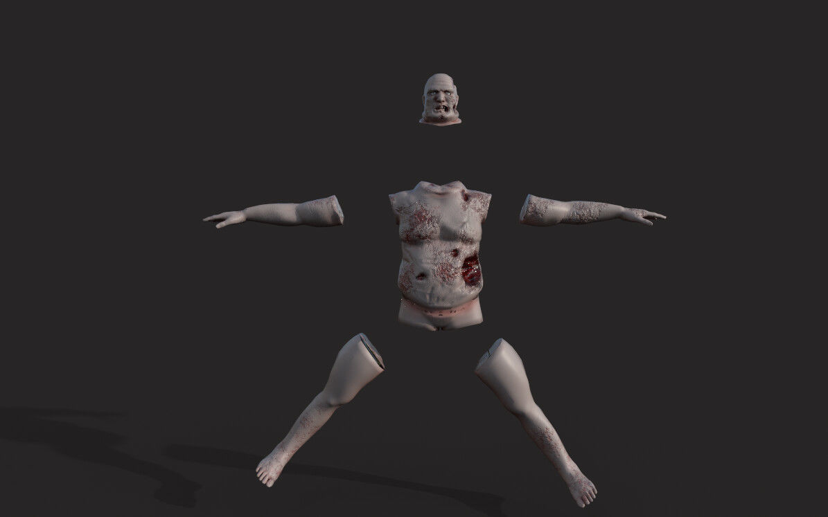 3D model Fat Zombie VR / AR / low-poly rigged | CGTrader