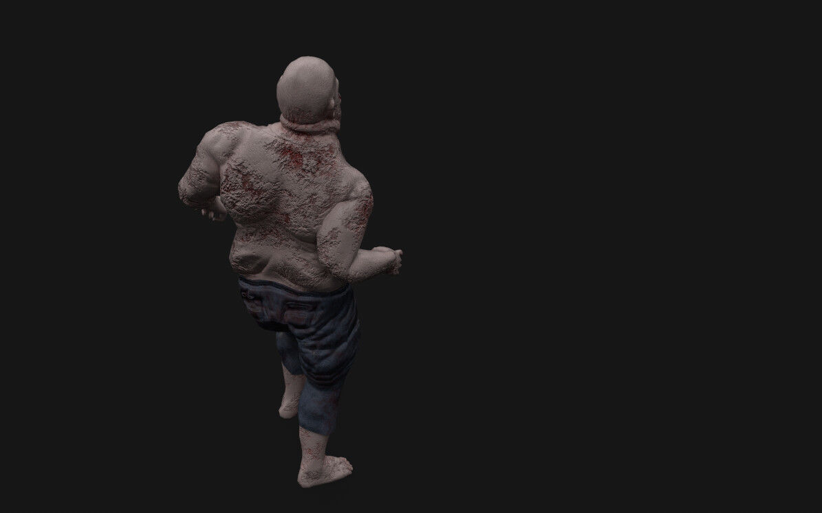 3D model Fat Zombie VR / AR / low-poly rigged | CGTrader