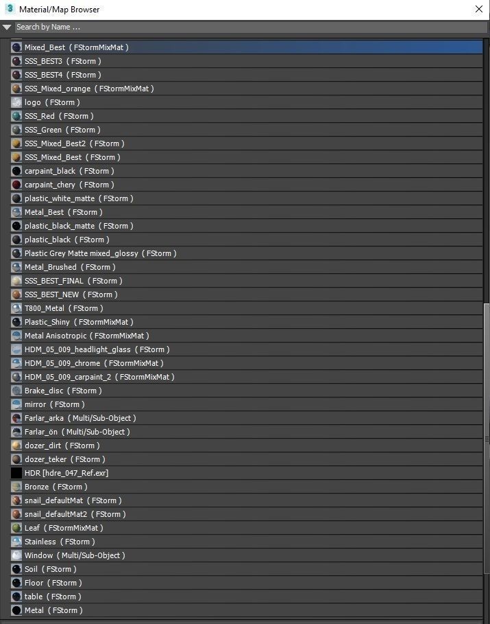 Huge Material Pack Fstorm with shader ball 3D model | CGTrader