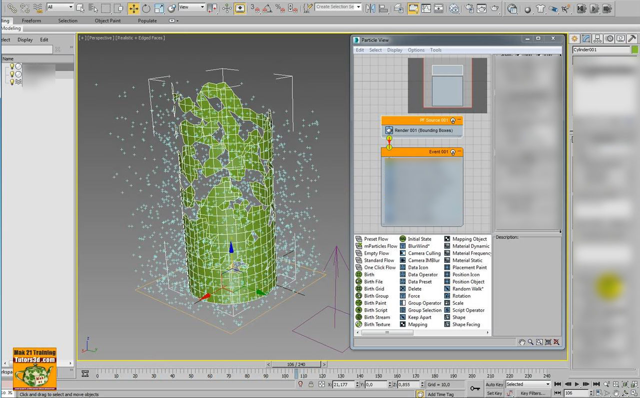 3ds max 2015 MP Particle Flow vol 46 cd front 3D model | CGTrader