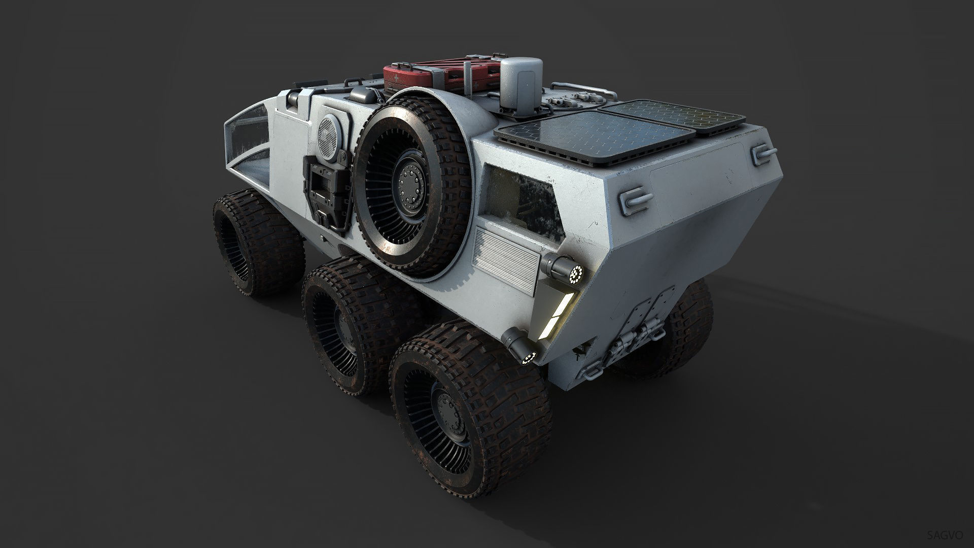Mars Car 3D model animated rigged | CGTrader