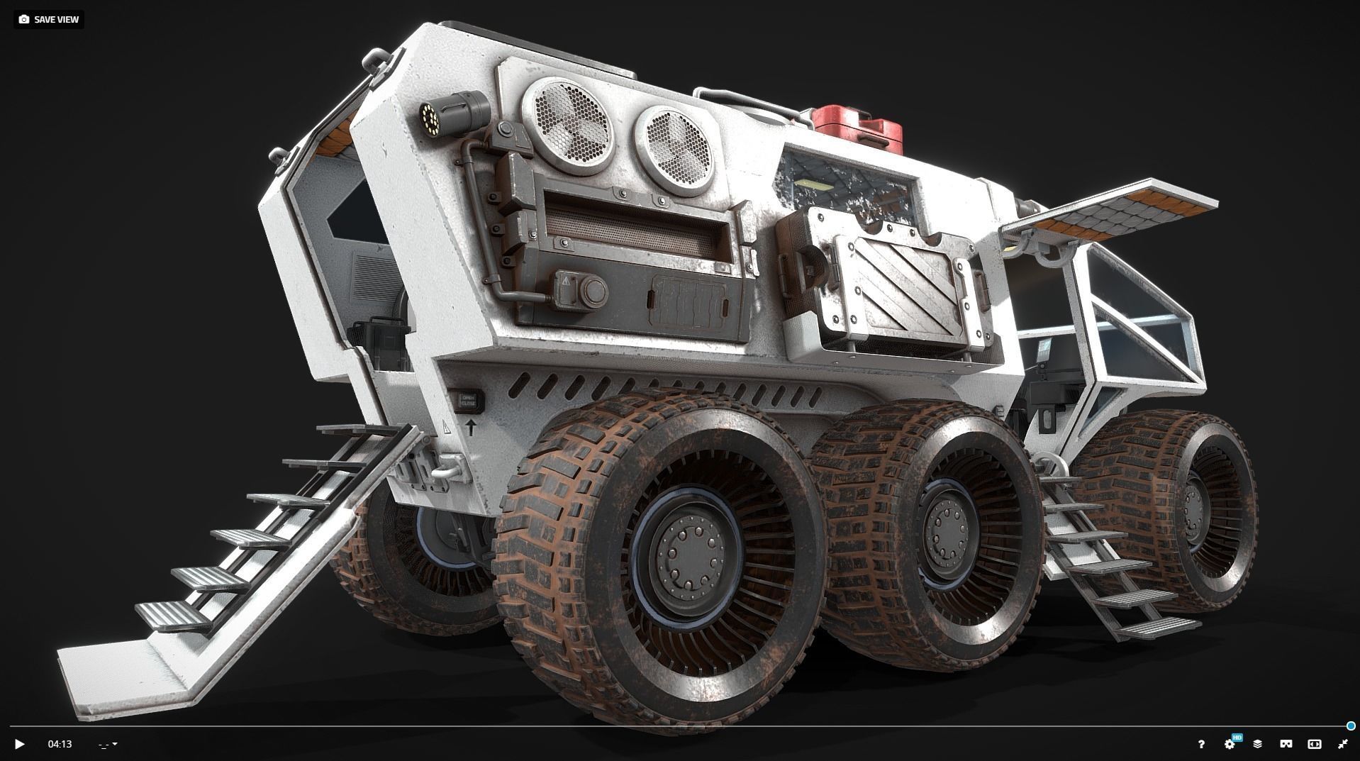 Mars Car 3D model animated rigged | CGTrader