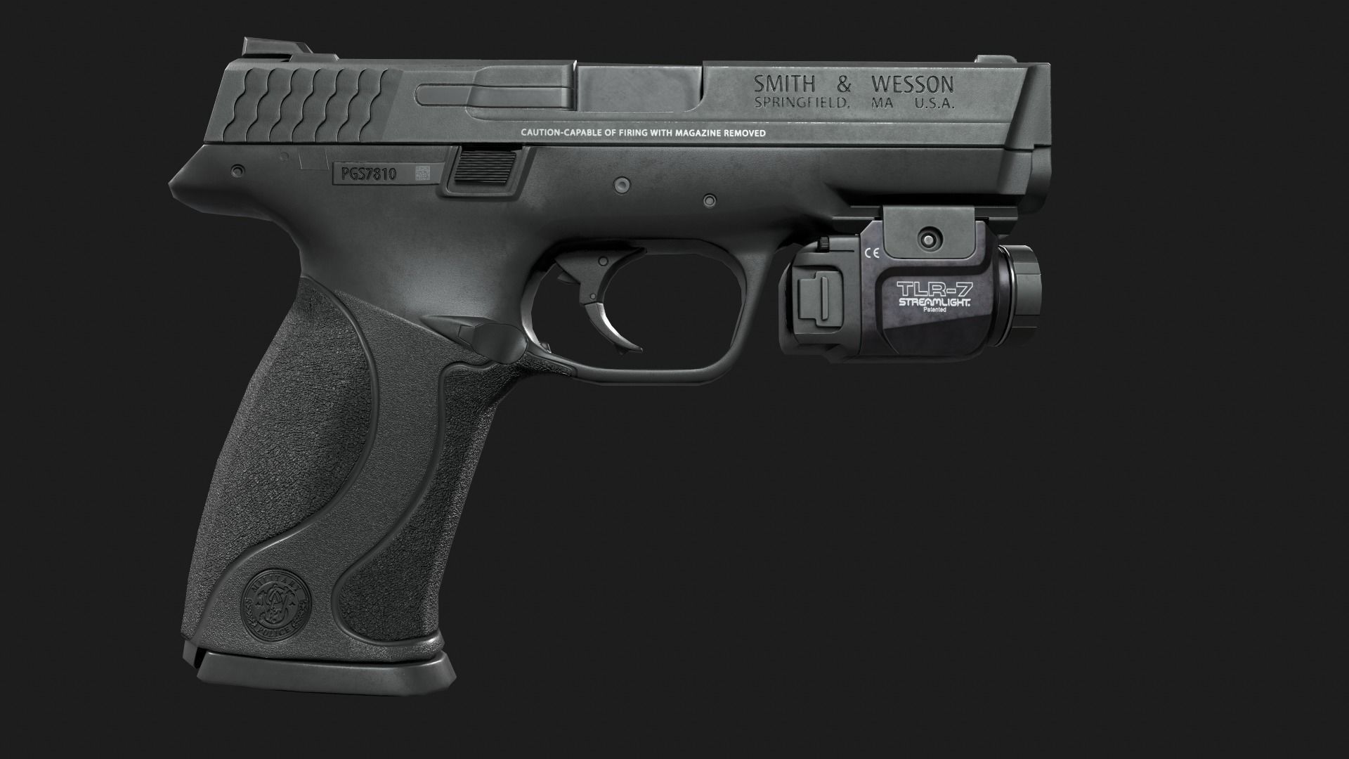 3D model Streamlight TLR7 Compact Handgun Weapon Mounted Light VR / AR ...