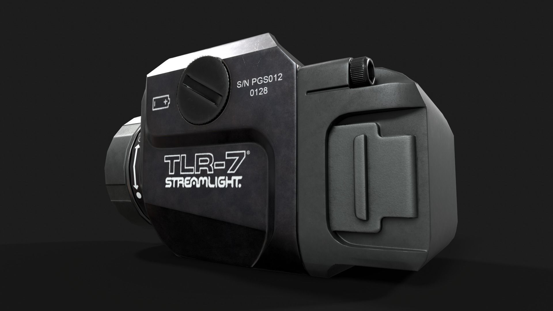 3D model Streamlight TLR7 Compact Handgun Weapon Mounted Light VR / AR ...