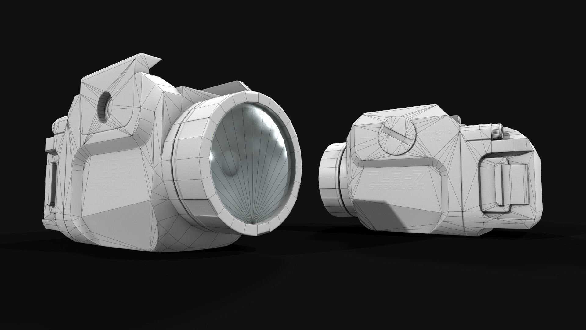 3D model Streamlight TLR7 Compact Handgun Weapon Mounted Light VR / AR ...