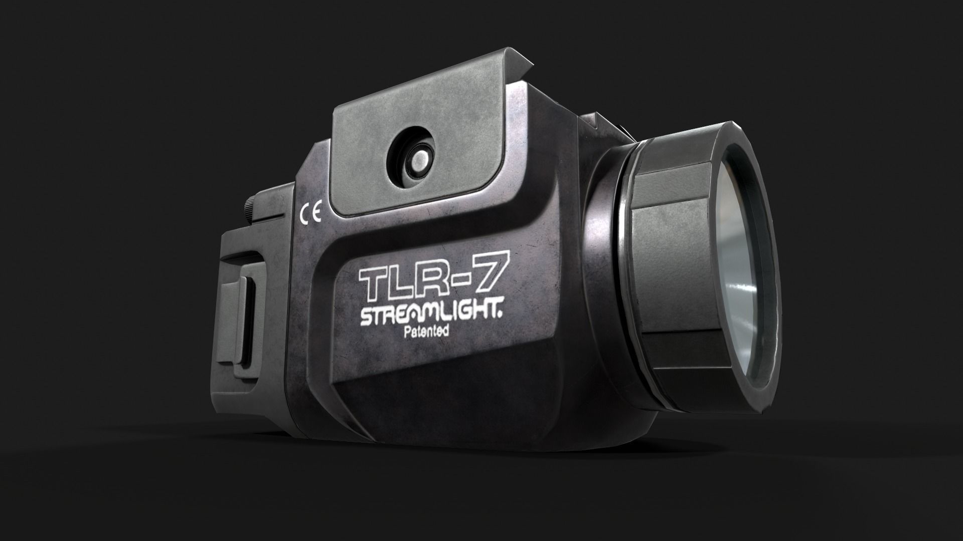 3D model Streamlight TLR7 Compact Handgun Weapon Mounted Light VR / AR ...