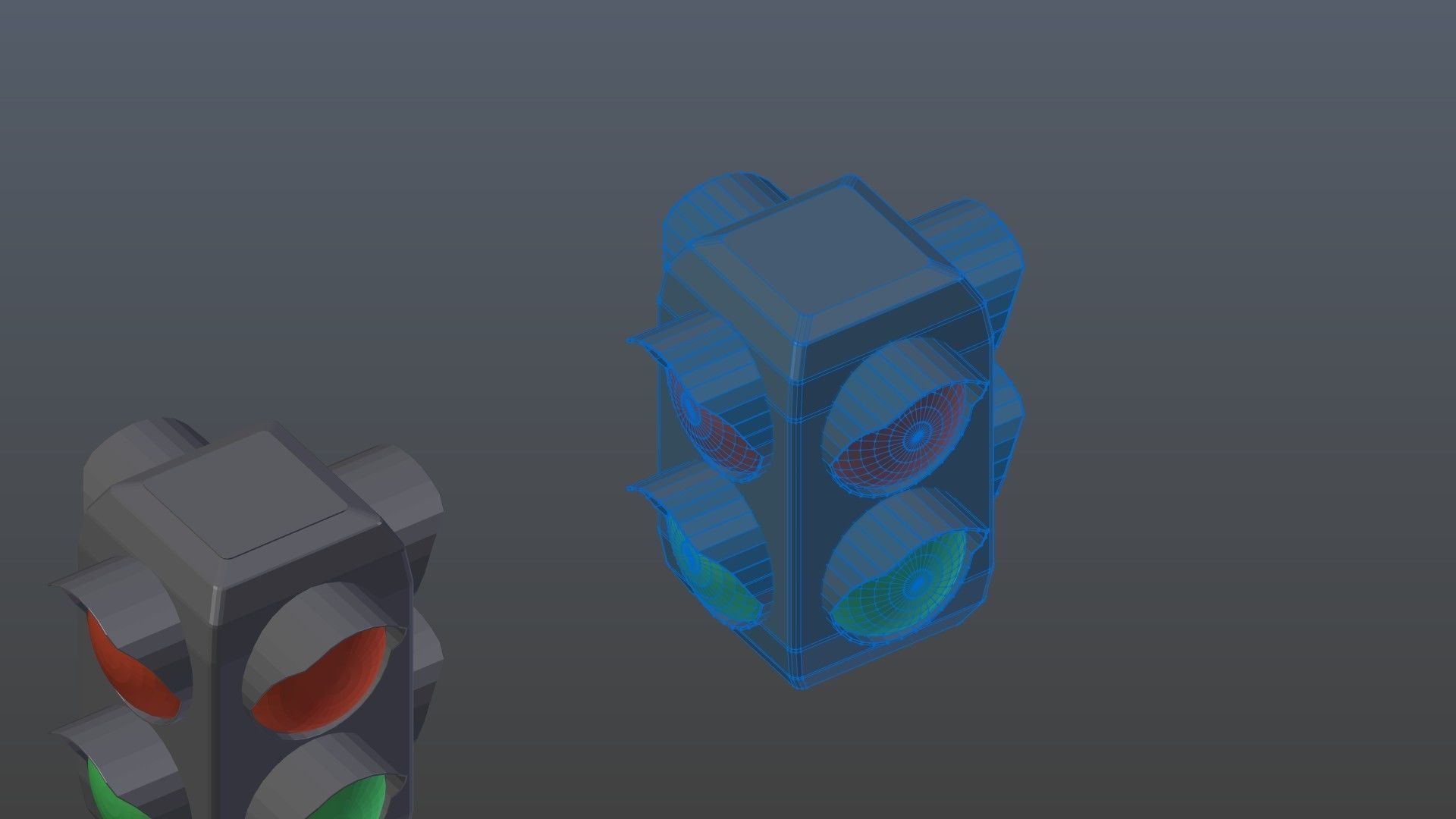 3D model Low poly traffic lights 1 VR / AR / low-poly | CGTrader