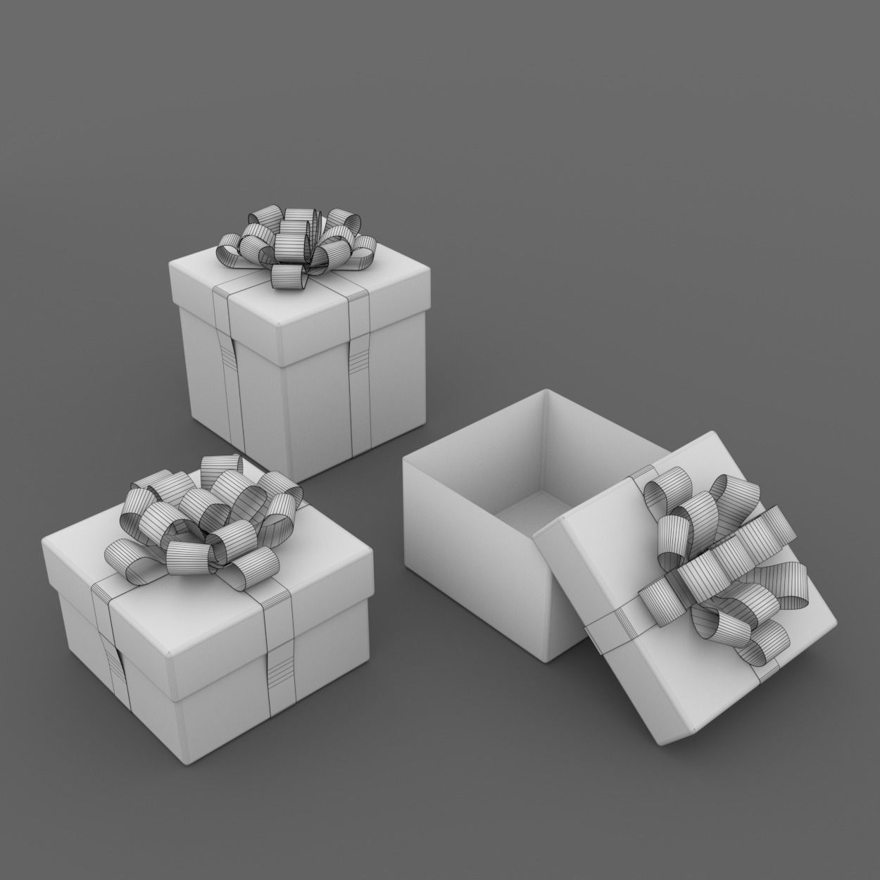 Gift Box Sample Set 3d Model 3D model | CGTrader