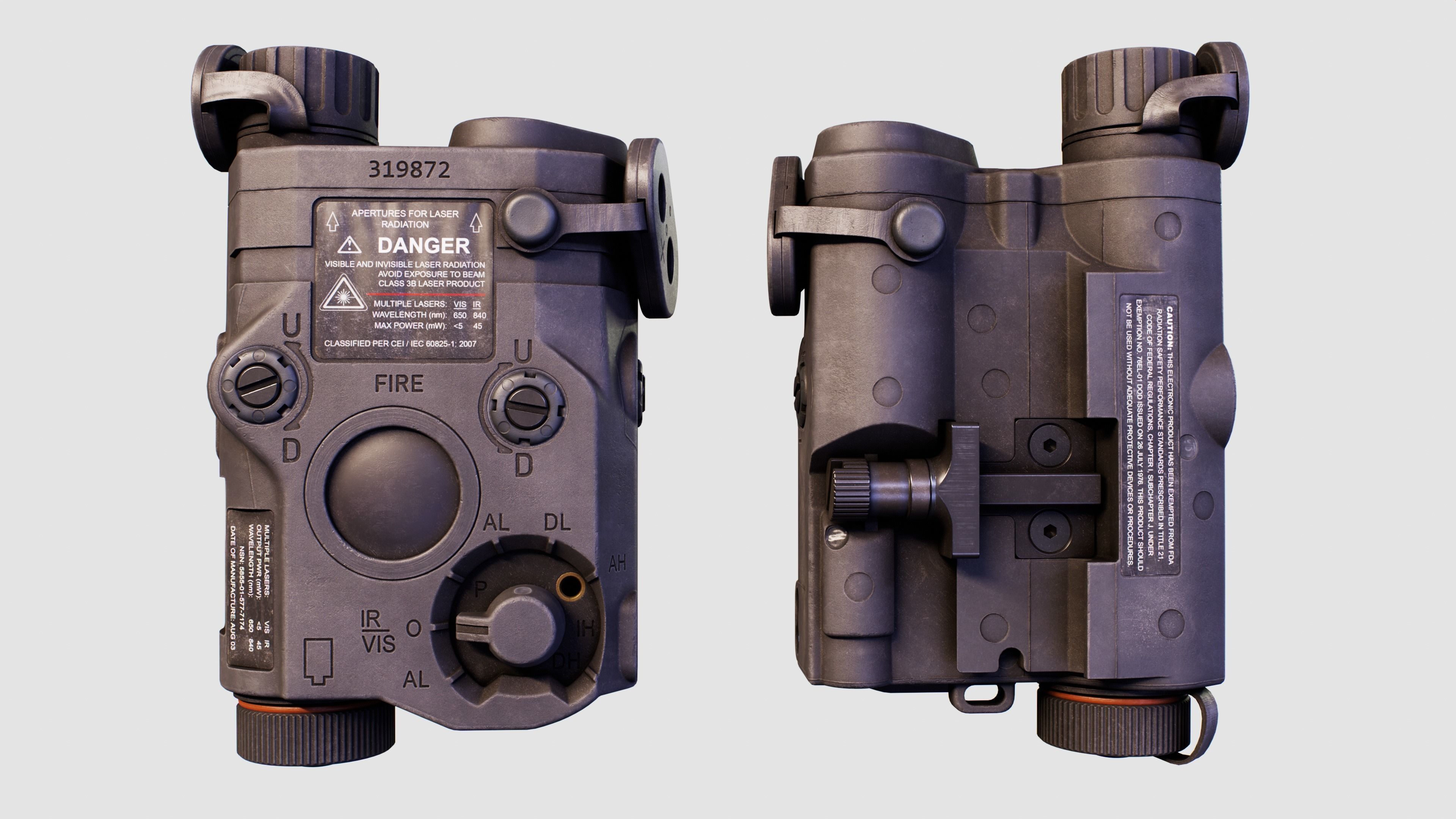 3D model EOTech ATPIAL AN PEQ-15 Laser Aiming Device VR / AR / low-poly ...