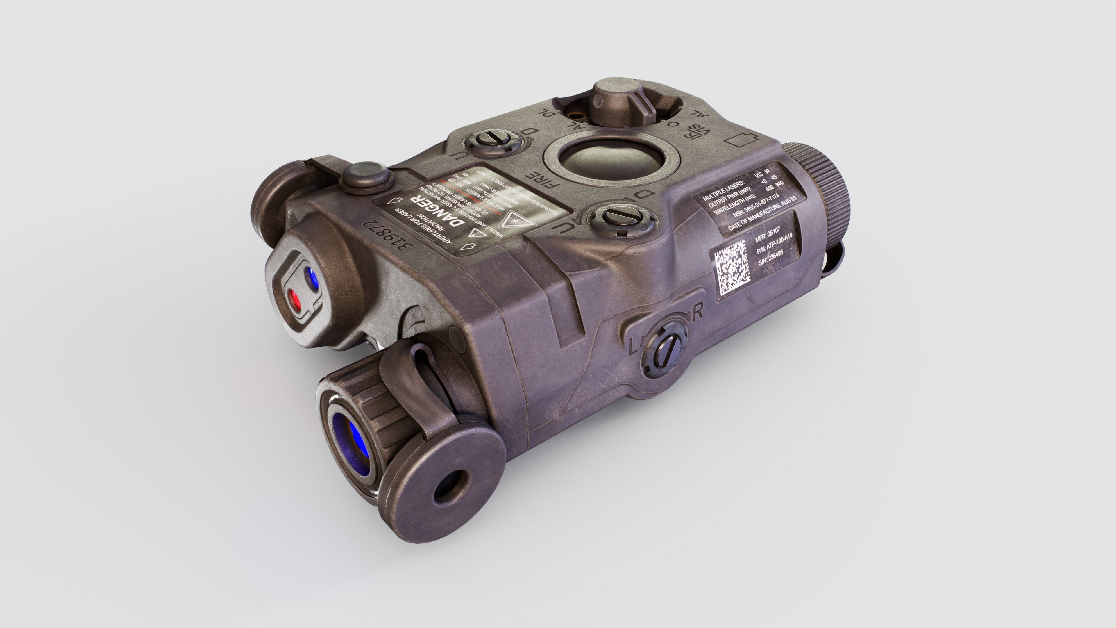 3D model EOTech ATPIAL AN PEQ-15 Laser Aiming Device VR / AR / low-poly ...