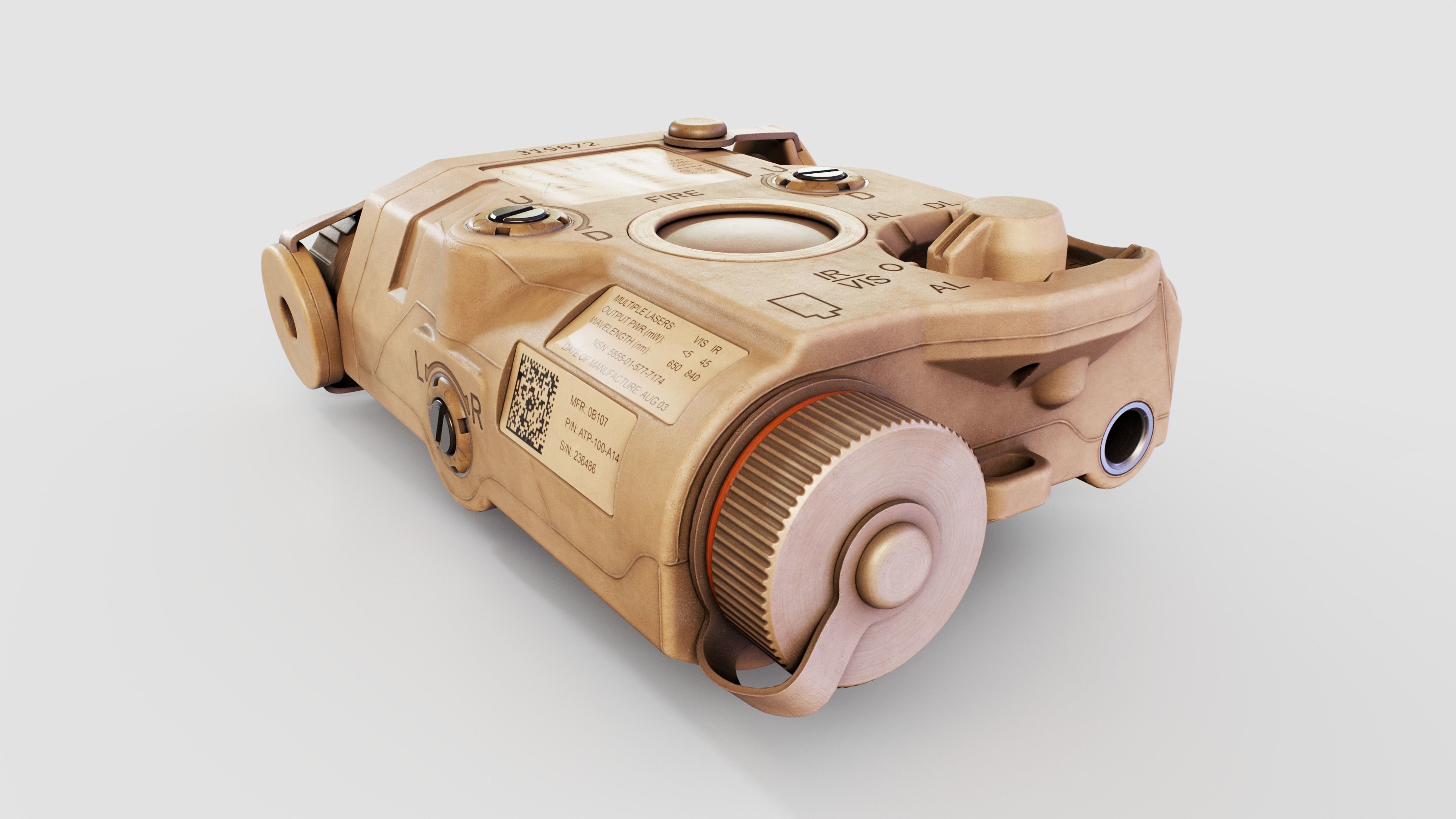 3D model EOTech ATPIAL AN PEQ-15 Laser Aiming Device VR / AR / low-poly ...