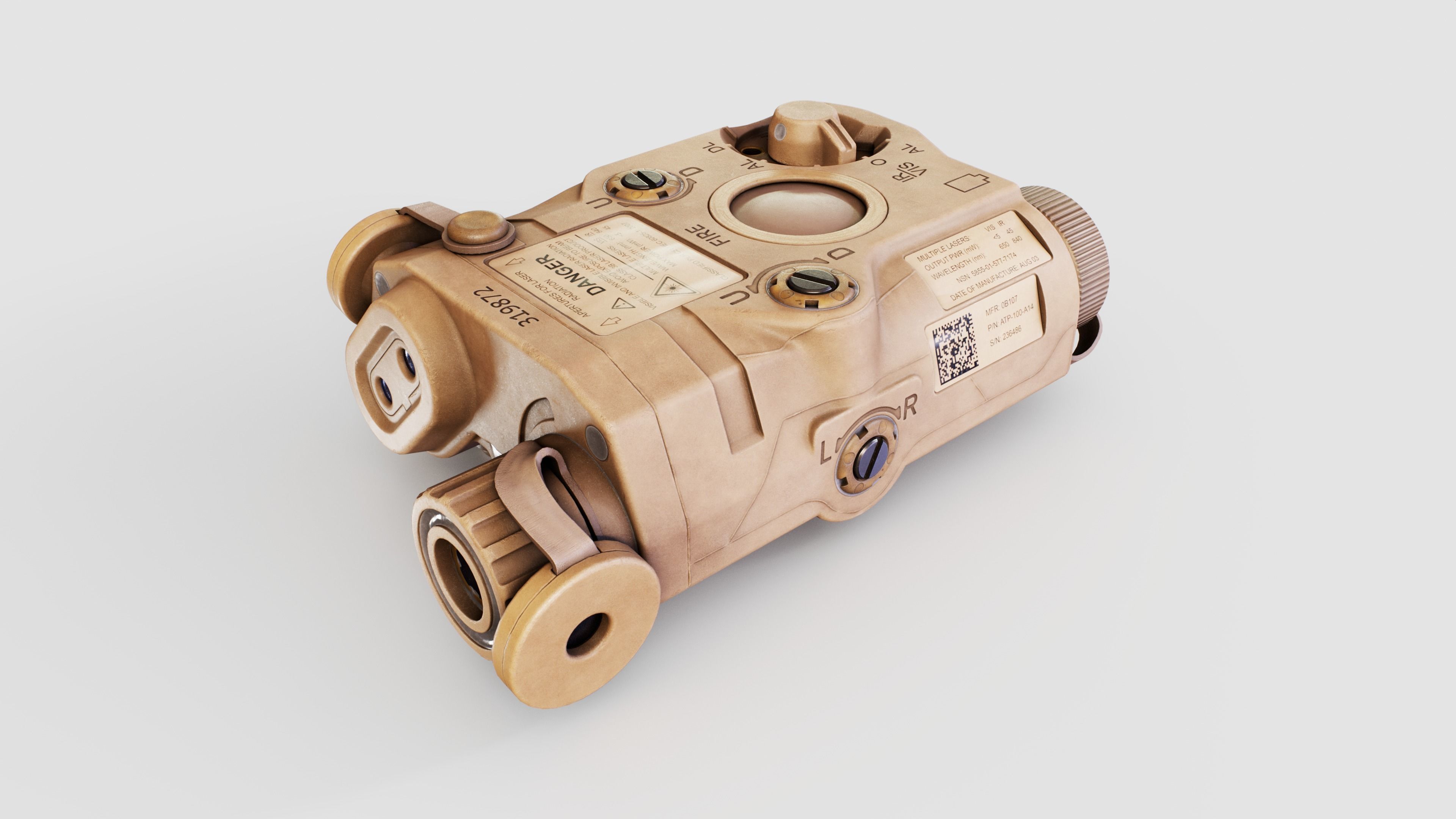 3D model EOTech ATPIAL AN PEQ-15 Laser Aiming Device VR / AR / low-poly ...