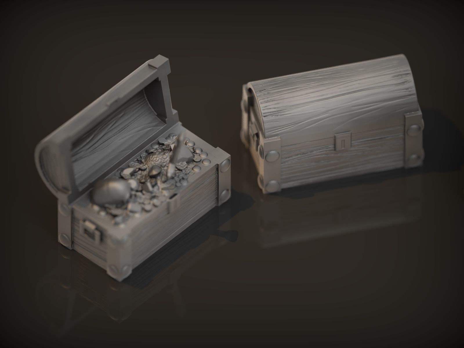 Simple Treasure Chests for Dungeons and Dragons 3D model 3D printable ...