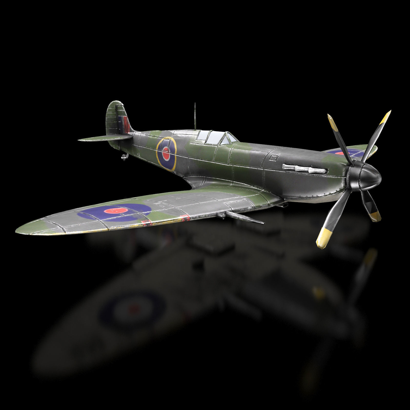 3D model AIRCRAFT SUPERMARINE SPITFIRE - CGTRADER VR / AR / low-poly ...
