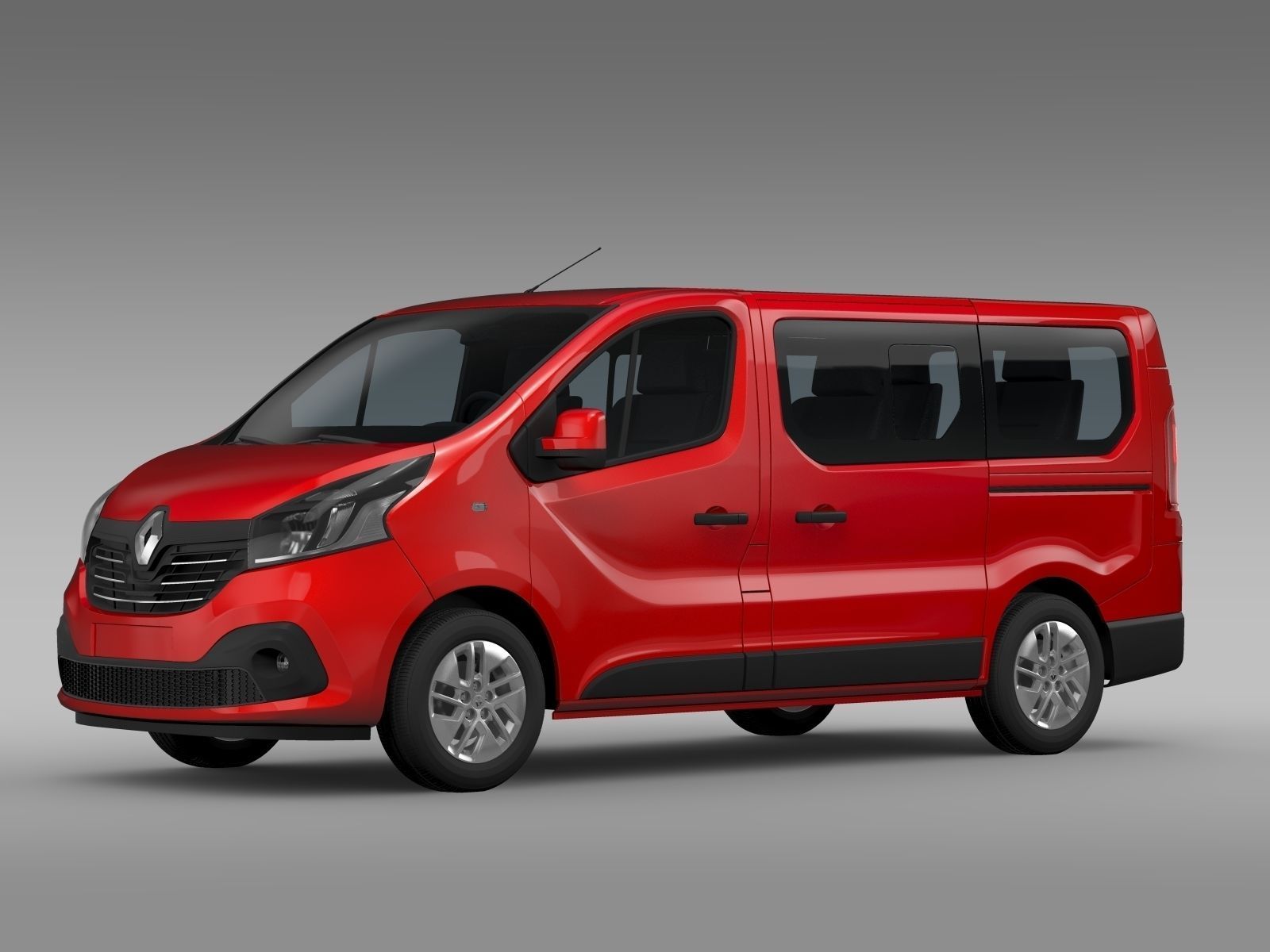 Renault Trafic Minibus 2015 3D Model .max .obj .3ds .fbx .c4d .lwo .lw ...