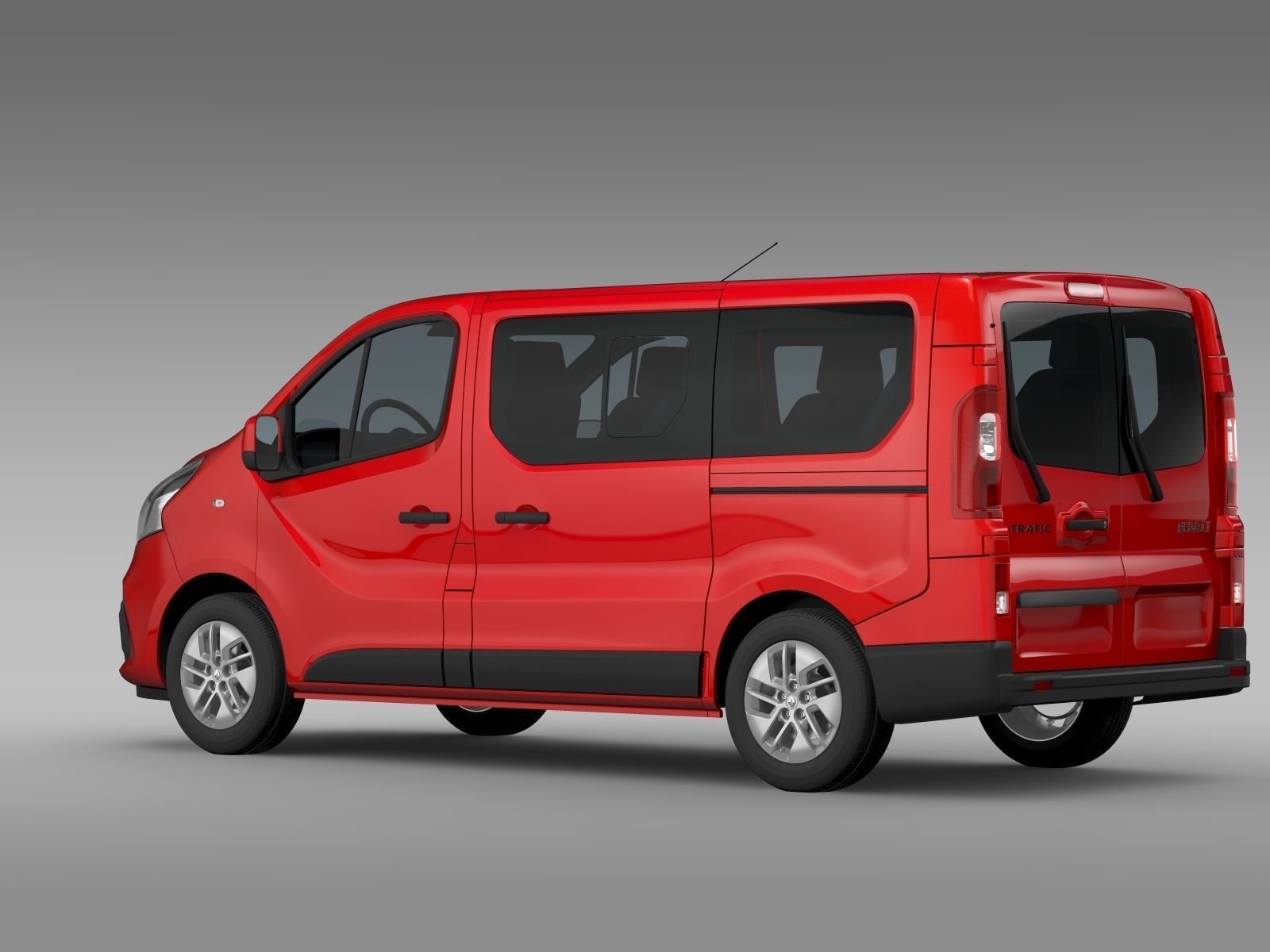 Renault Trafic Minibus 2015 3D Model MAX OBJ 3DS FBX C4D LWO LW LWS ...