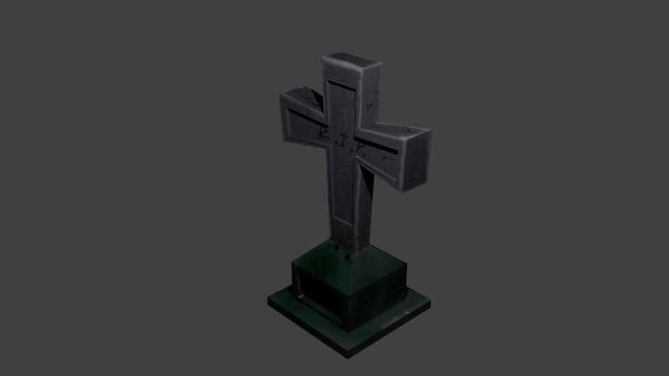 3D model pack low poly Cemetery VR / AR / low-poly | CGTrader
