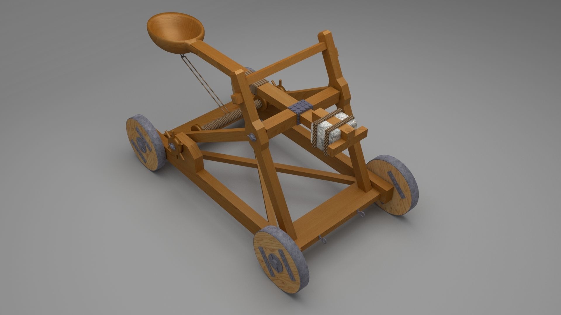 3D model Catapult in Medieval War Equipments VR / AR / low-poly | CGTrader