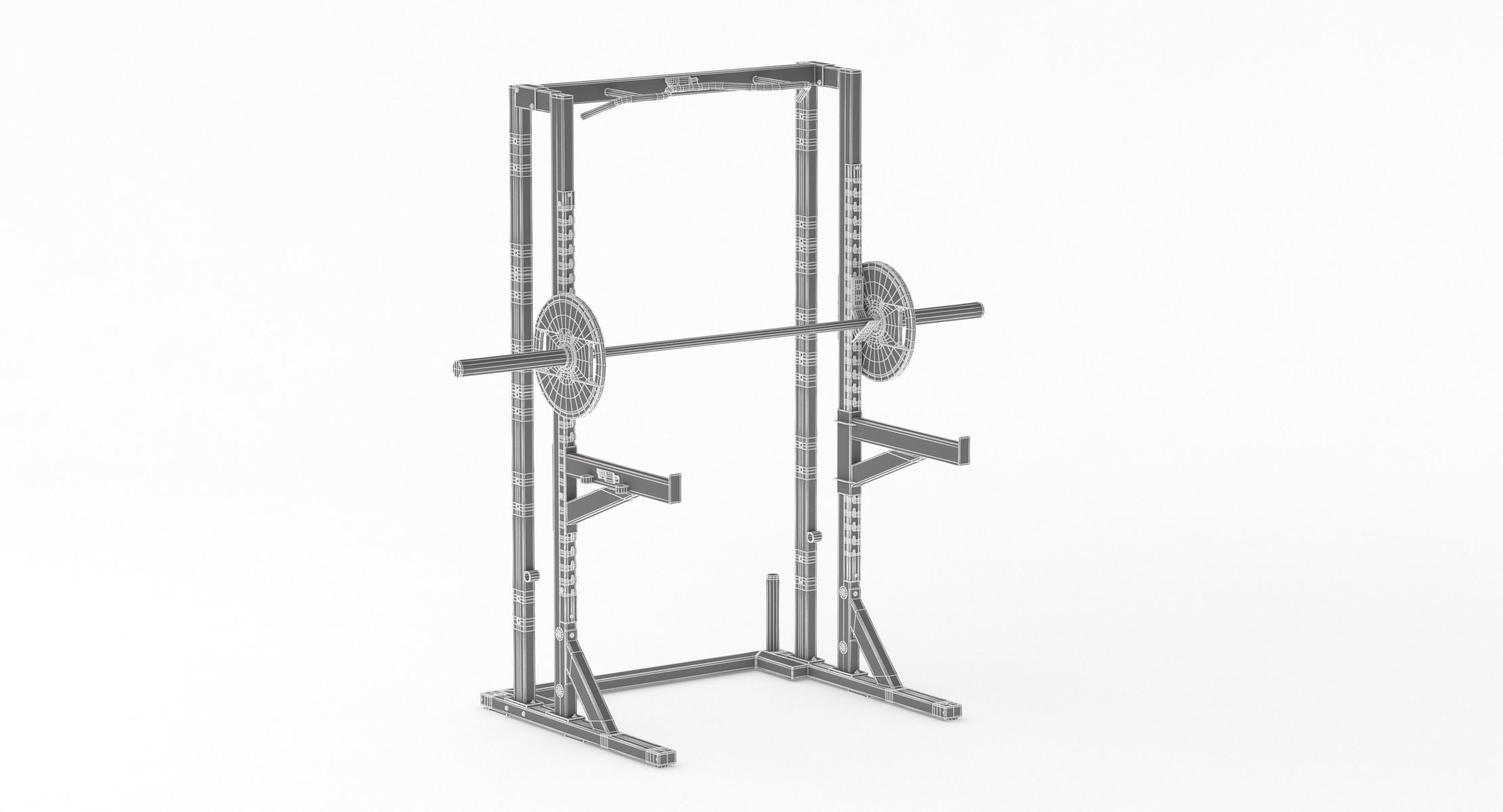 Technogym Pure Olympic Half Weight Rack 3D model | CGTrader