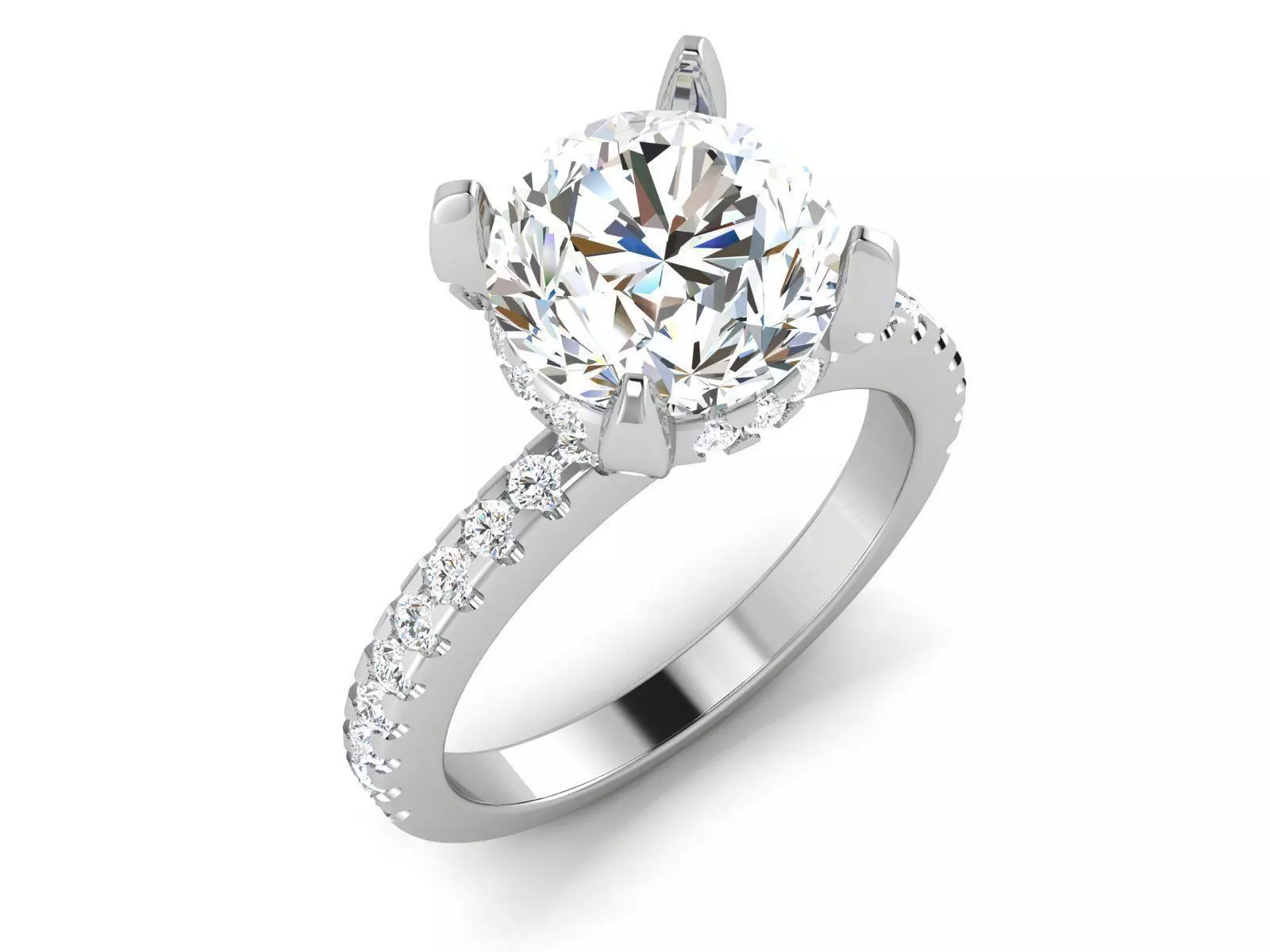 Solitaire ring 3dm stl render detail 3D print model 3D model 3D ...