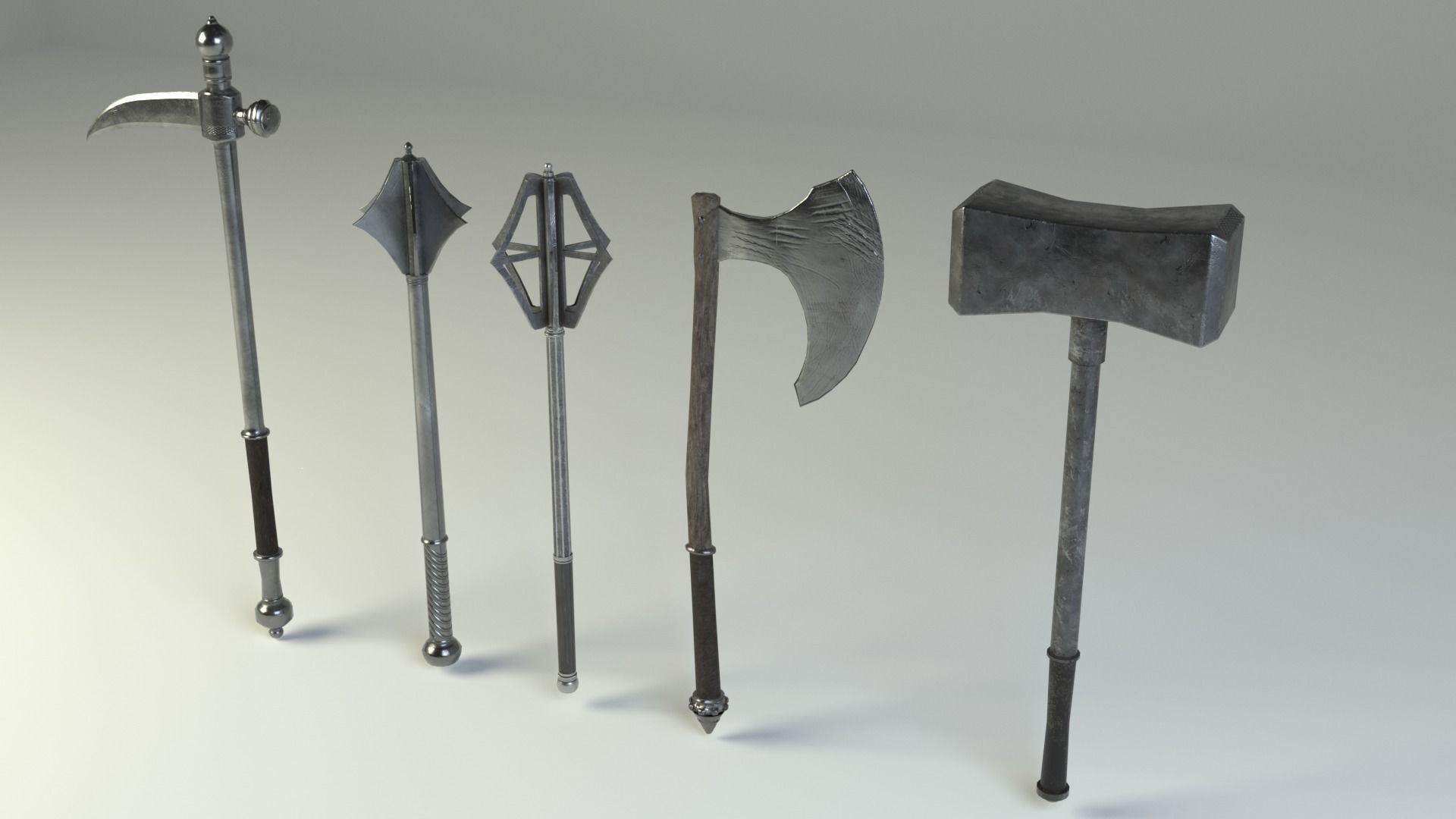 3D model Medieval slavic weapons game asset VR / AR / low-poly | CGTrader