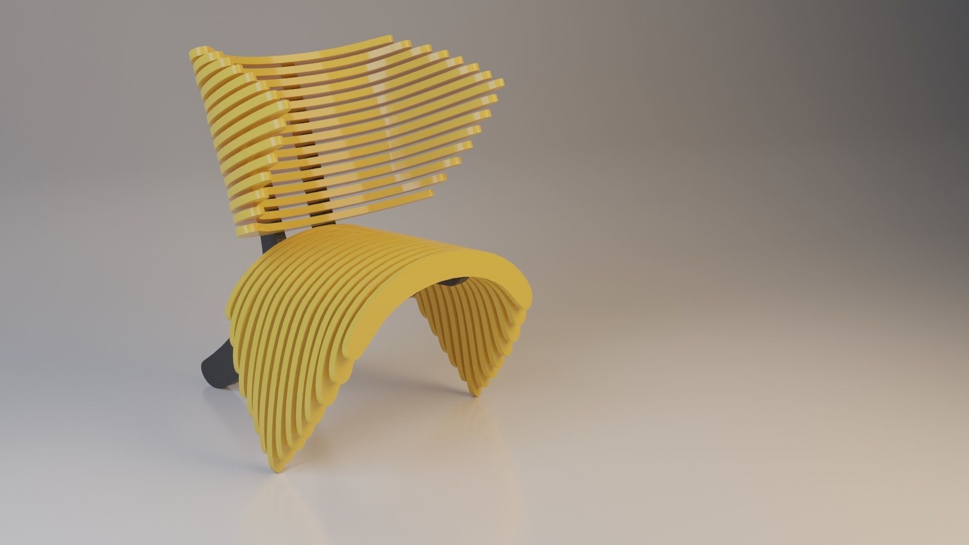 Parametric Plastic Chair 3D model | CGTrader