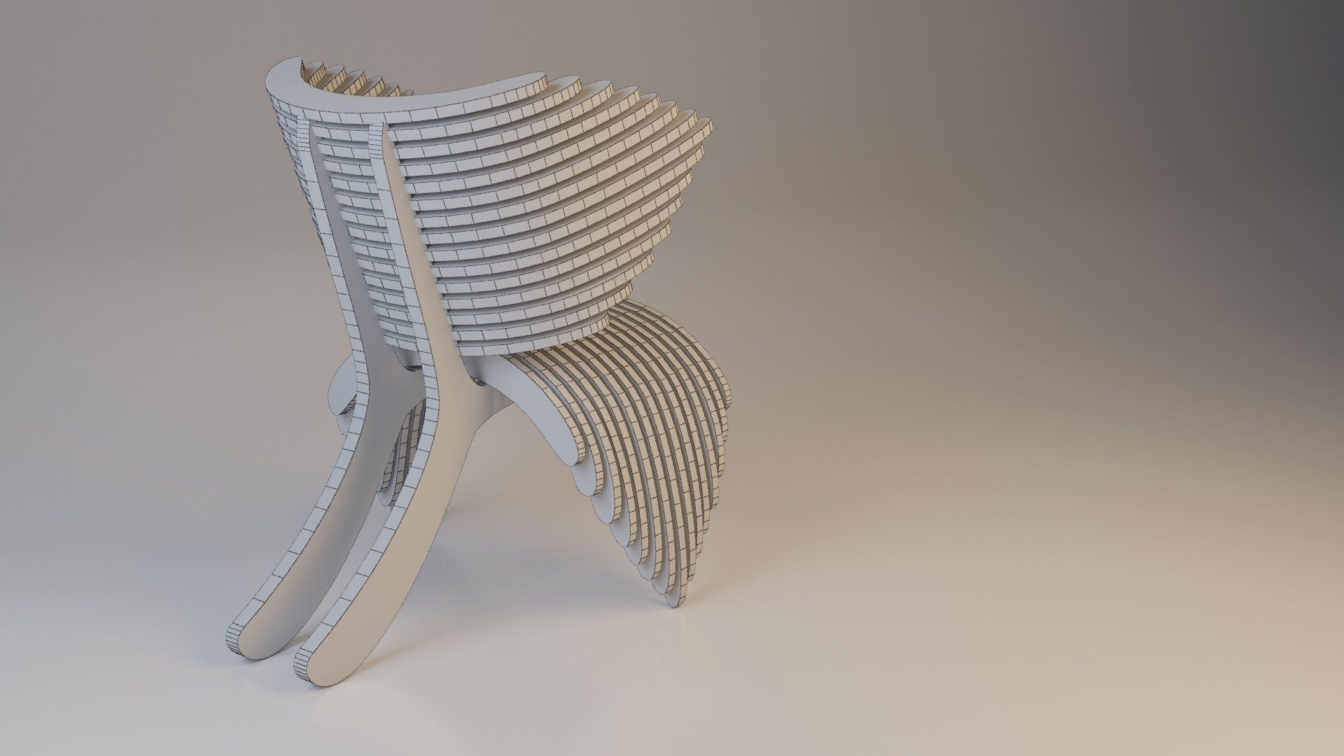 Parametric Plastic Chair 3D model | CGTrader