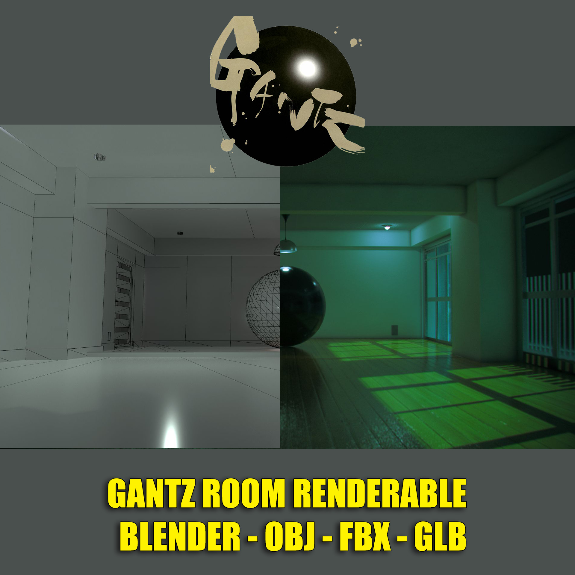 3D model Gantz Room renderable VR / AR / low-poly | CGTrader