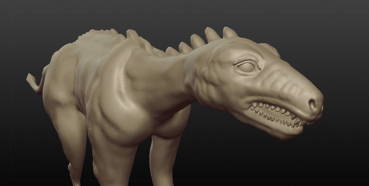 DINOSAUR SCULPTED free 3D model | CGTrader