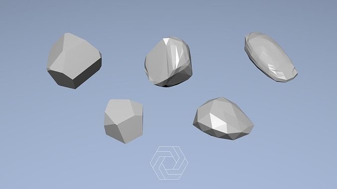 Low Poly Rock Pack with textures free VR / AR / low-poly 3D model ...