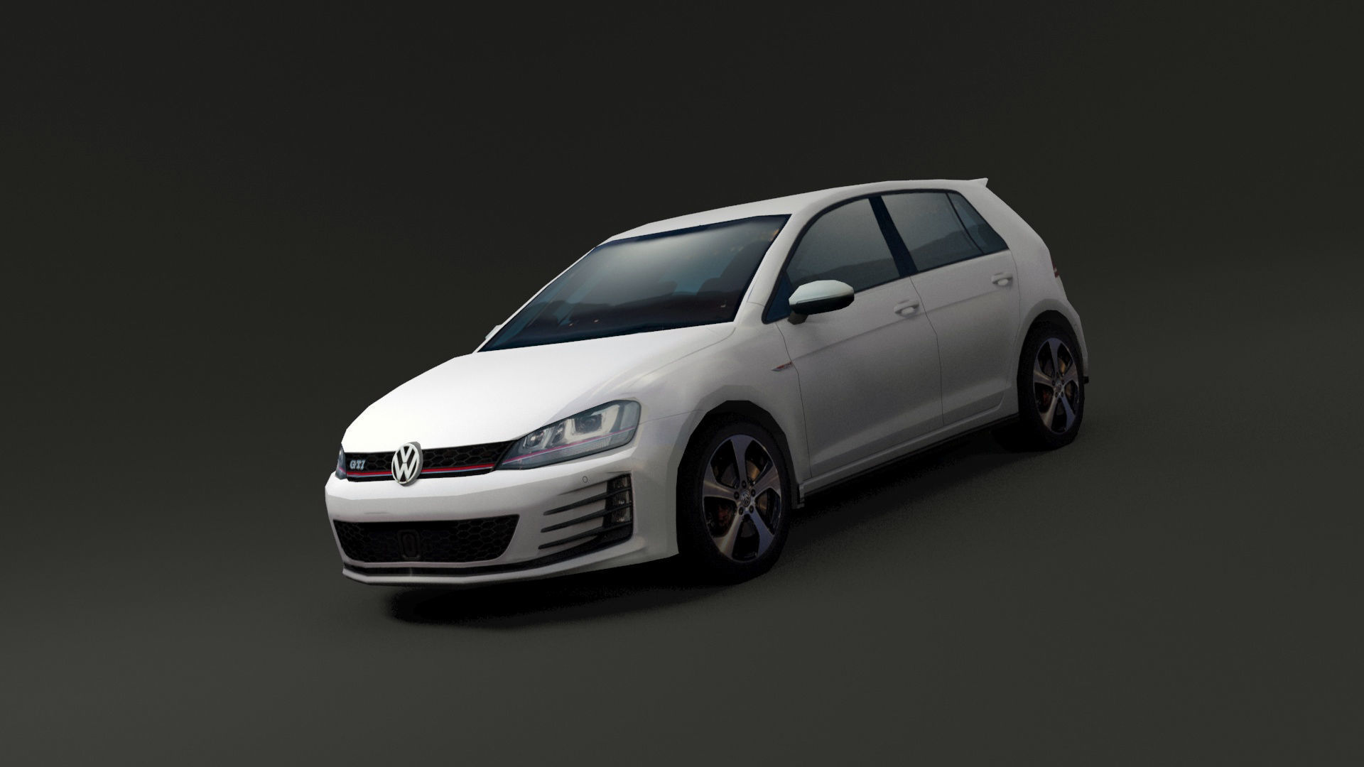 3D model Vw Golf mk7 GTI low polygonal model VR / AR / low-poly | CGTrader
