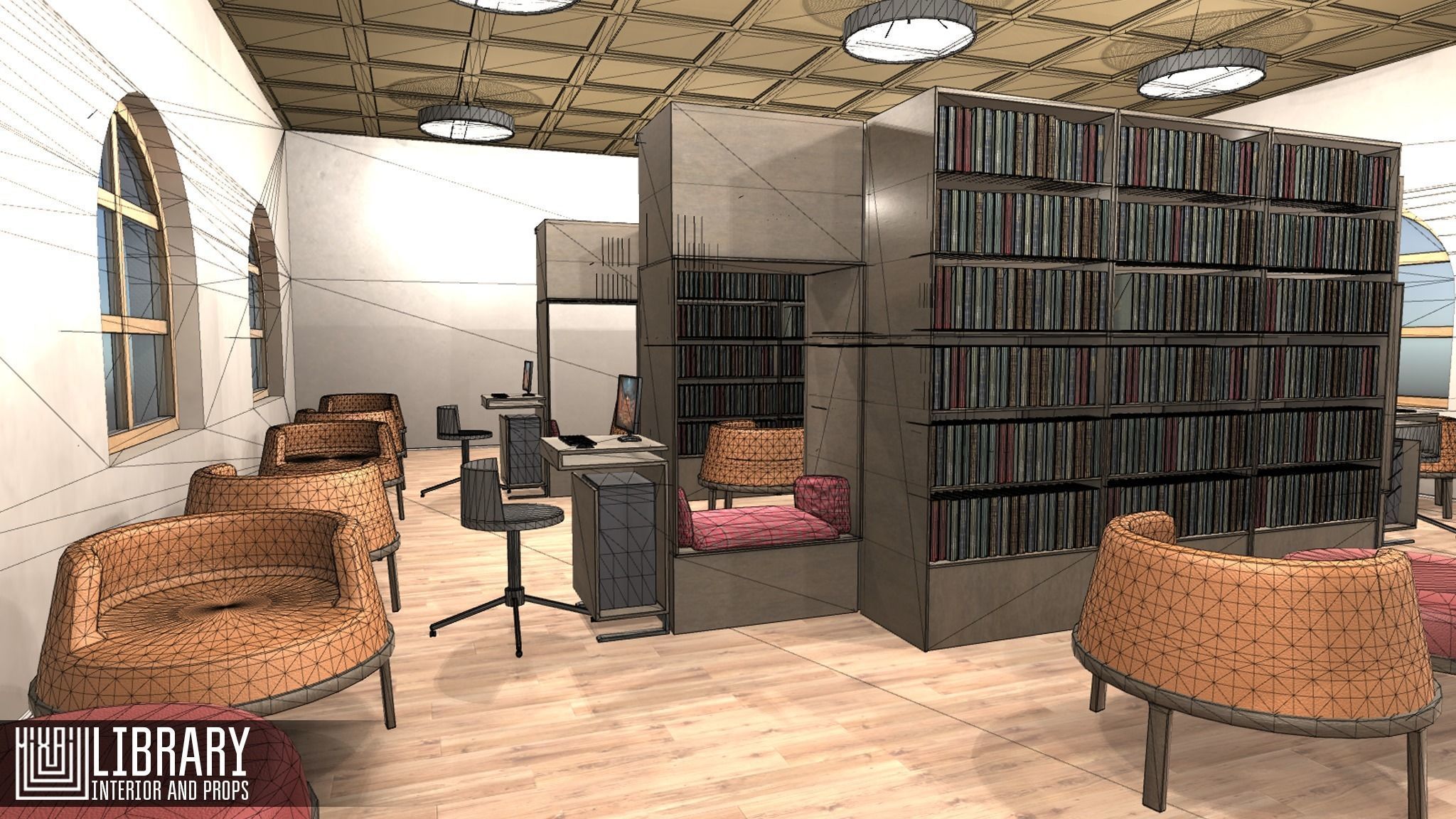 3D model Library - interior and props VR / AR / low-poly | CGTrader